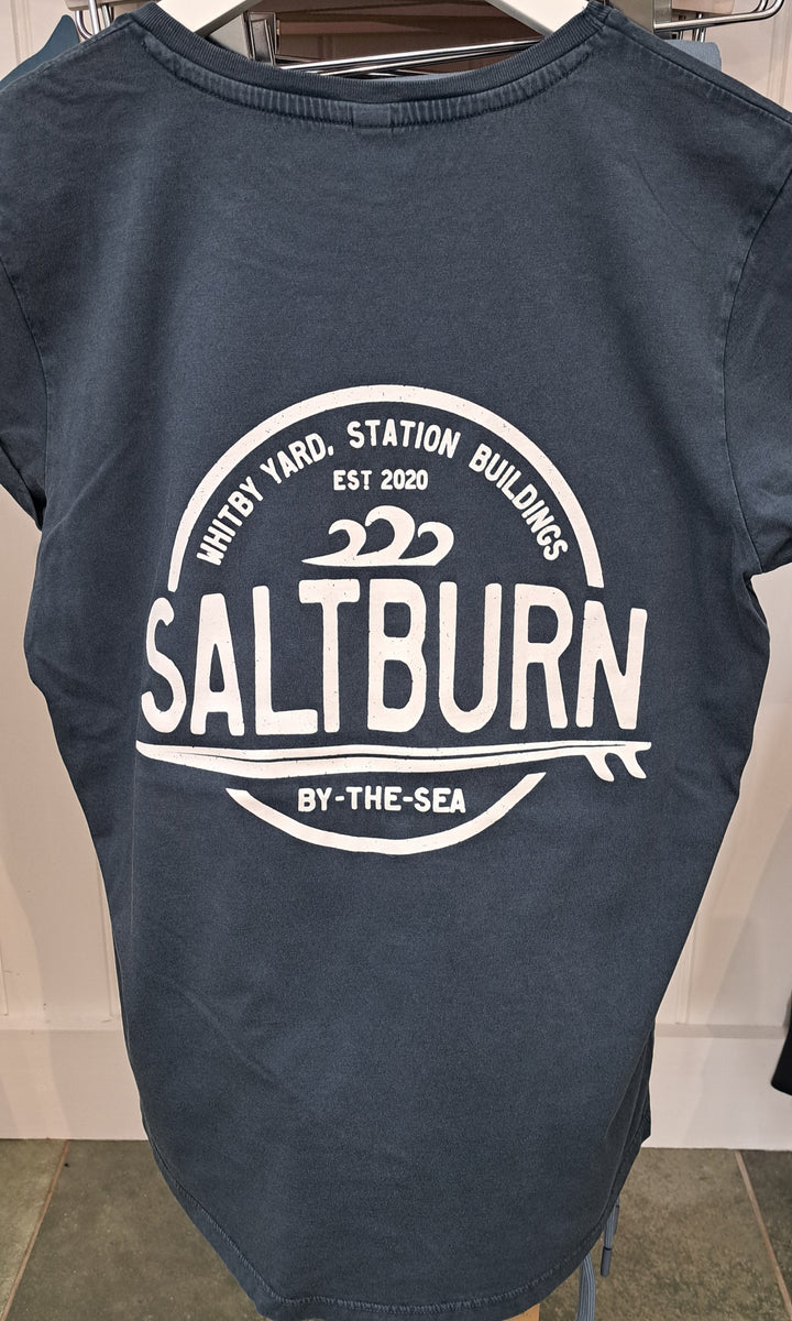 Women’s T Shirt ‘Saltburn Circle’ - Denim Blue – whitbyyard